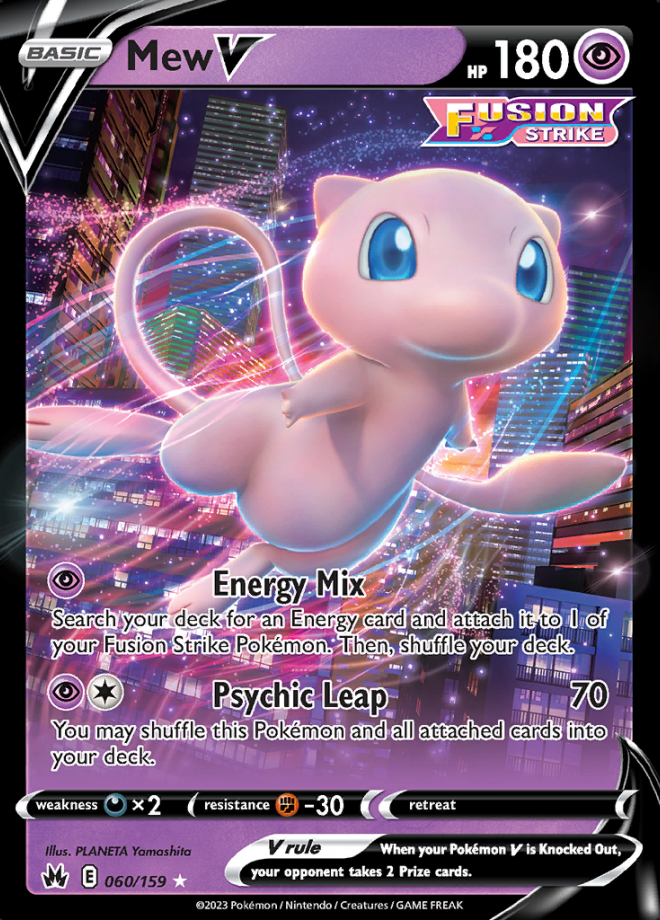 Mew V - Crown Zenith - Rare Holo V - Pokemon TCG - DigitalTQ