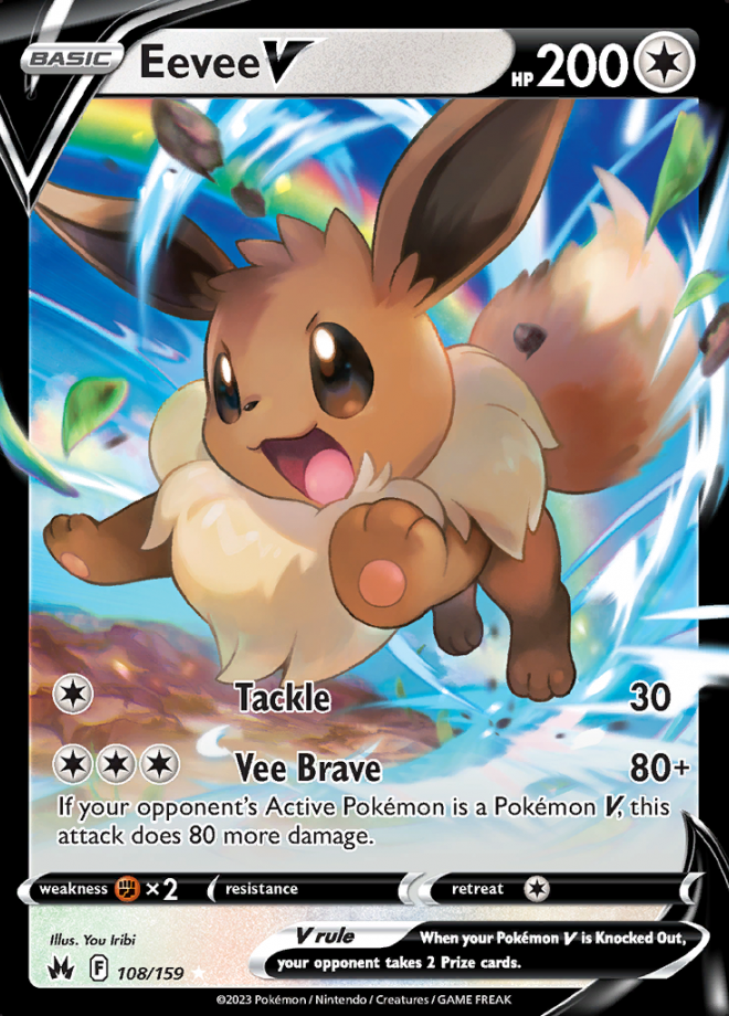 Eevee V - Crown Zenith - Rare Holo V - Pokemon TCG - DigitalTQ