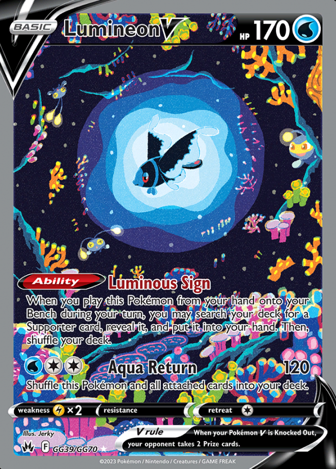Lumineon V - Crown Zenith - Rare Holo V - Pokemon TCG - DigitalTQ