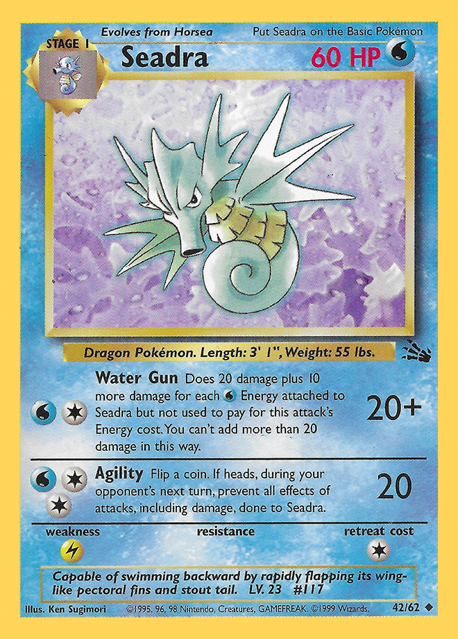 Seadra - Fossil Set - Uncommon - Pokemon TCG - DigitalTQ