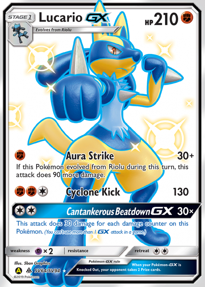 Lucario GX - Hidden Fates: Shiny Vault - Ultra Rare - Pokemon TCG ... Lucario GX - Hidden Fates: Shiny Vault - Ultra Rare - Pokemon TCG ...