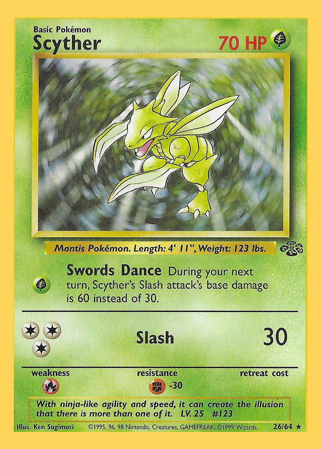 Scyther - Jungle Set - Rare - Pokemon TCG - DigitalTQ