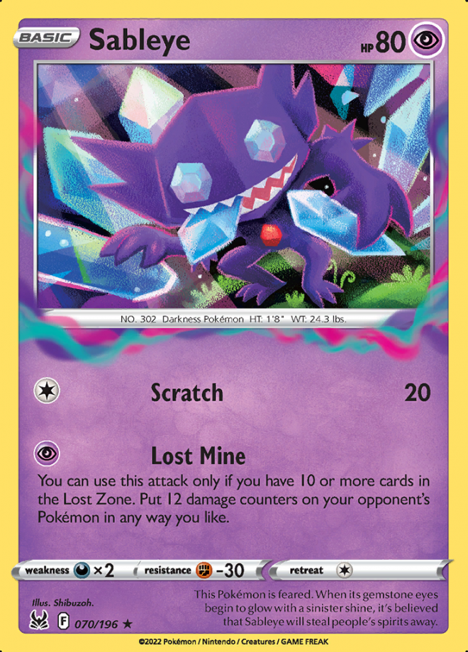 Sableye - Lost Origin - Rare Holo - Pokemon TCG - DigitalTQ Sableye - Lost Origin - Rare Holo - Pokemon TCG - DigitalTQ