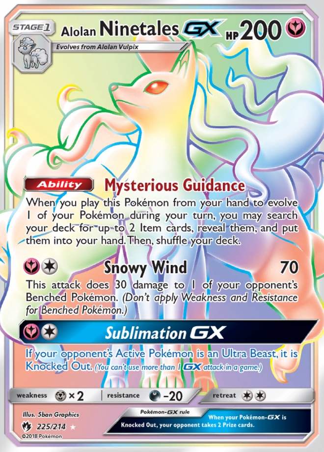 Alolan Ninetales GX - Lost Thunder - Rare Rainbow - Pokemon TCG - DigitalTQ