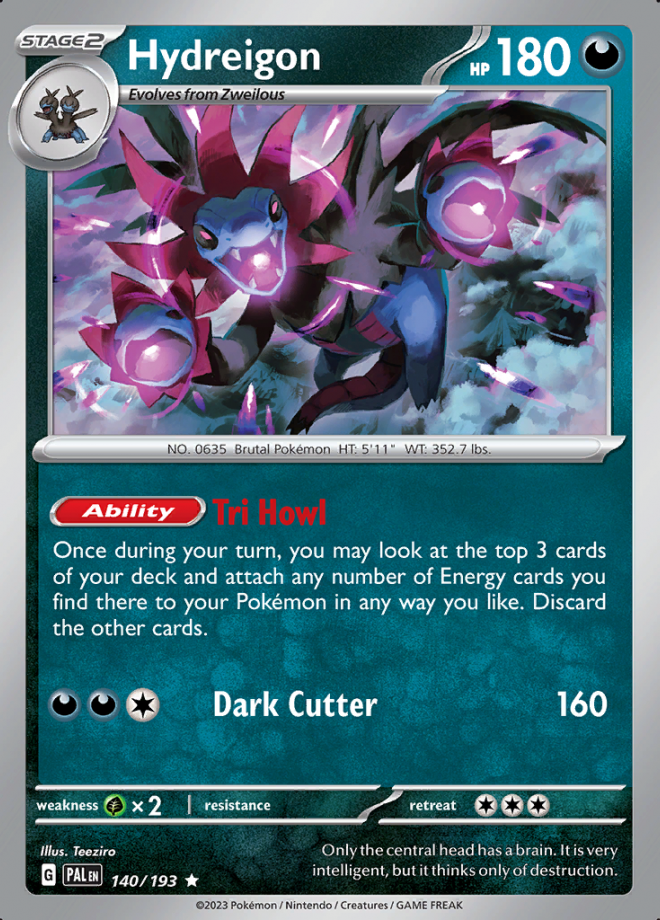 Hydreigon - Paldea Evolved - Rare Holo - Pokemon TCG - DigitalTQ