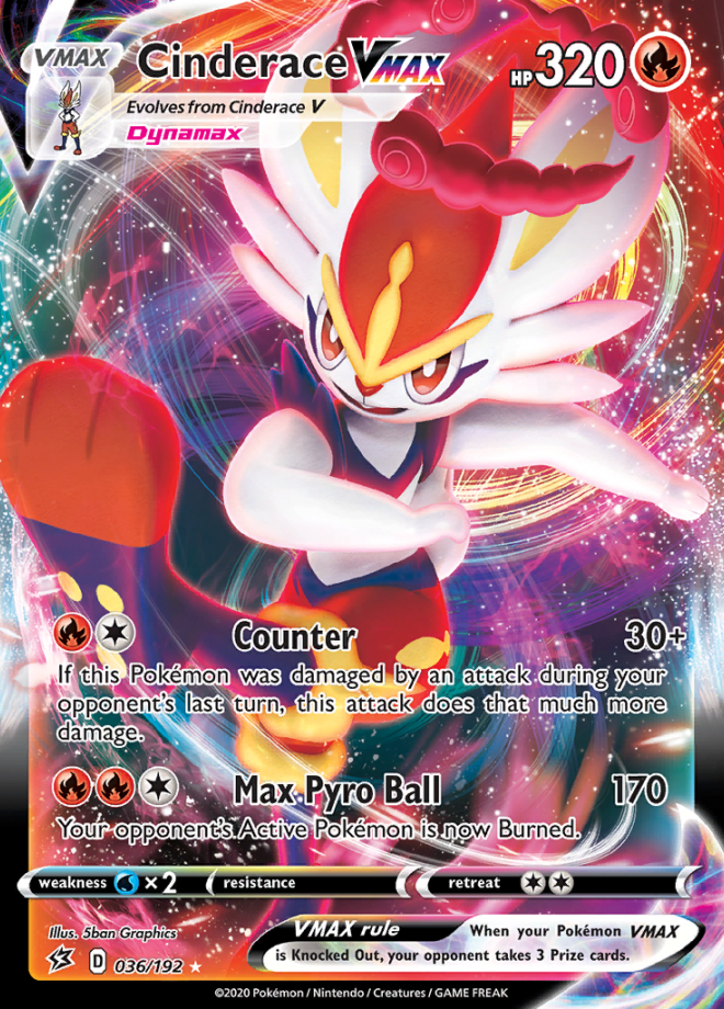 Cinderace Vmax Rebel Clash Rare Holo Vmax Pokemon Tcg Digitaltq