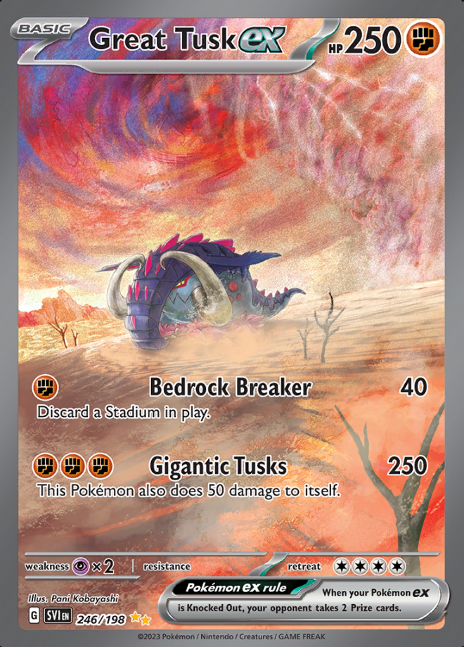 Great Tusk EX - Scarlet & Violet - Special Illustration Rare - Pokemon TCG - DigitalTQ