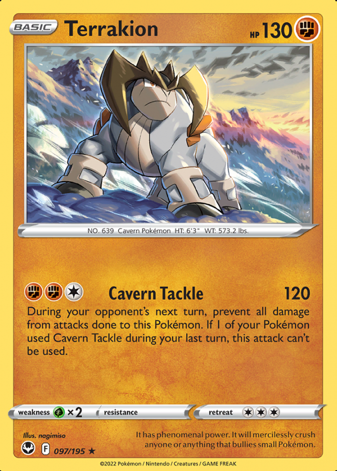 Terrakion Silver Tempest Rare Holo Pokemon Tcg Digitaltq