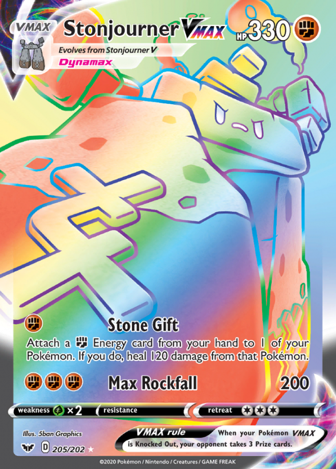 Stonjourner VMAX - Sword & Shield - Rare Rainbow - Pokemon TCG - DigitalTQ