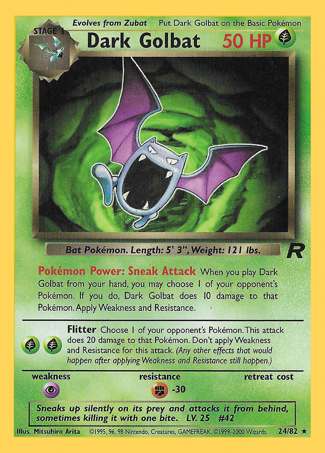 Dark Golbat - Team Rocket Set - Rare - Pokemon TCG - DigitalTQ