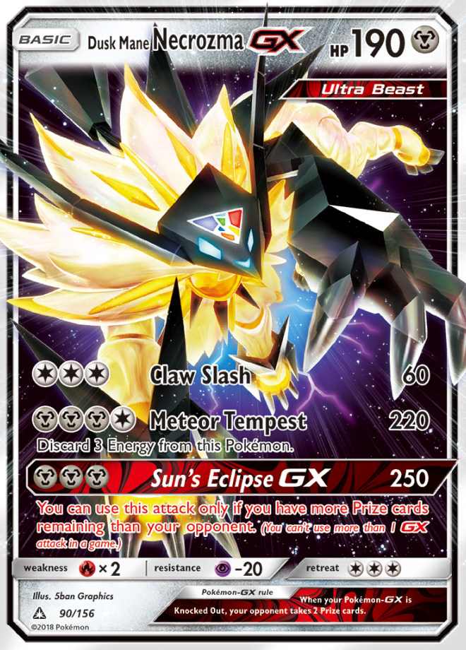 Dusk Mane Necrozma GX - Ultra Prism - Rare Holo GX - Pokemon TCG - DigitalTQ
