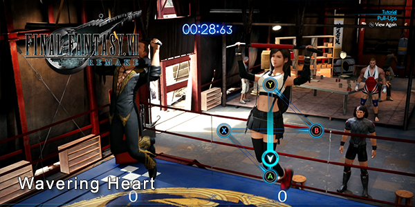 Final Fantasy VII Remake - Pull-Ups Mini Game - Wavering Heart - Side ...